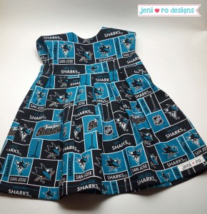 Custom work - Sharks Baby dress & stuffie • jeni ro designs