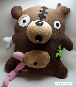 November Stuffie of the Month - ahhh a Zombie Bear! • jeni ro designs