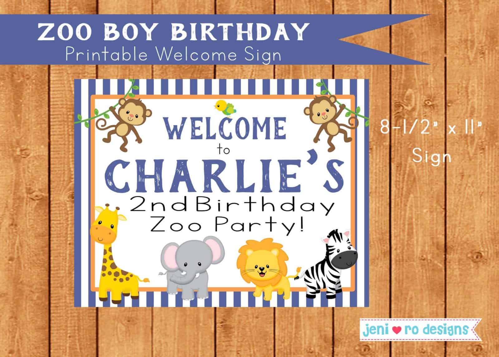 Zoo Birthday Printable set, Zoo birthday, Wild Animals, Zoo party, Zoo ...