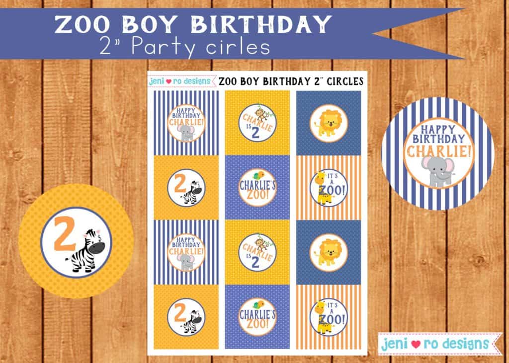 Zoo Birthday Printable set, Zoo birthday, Wild Animals, Zoo party, Zoo ...