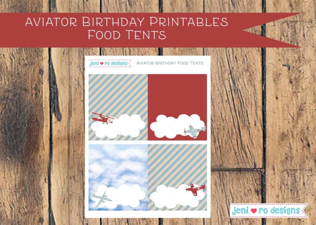 Aviator Printable Party Set, Vintage Airplane, Aviator Birthday ...