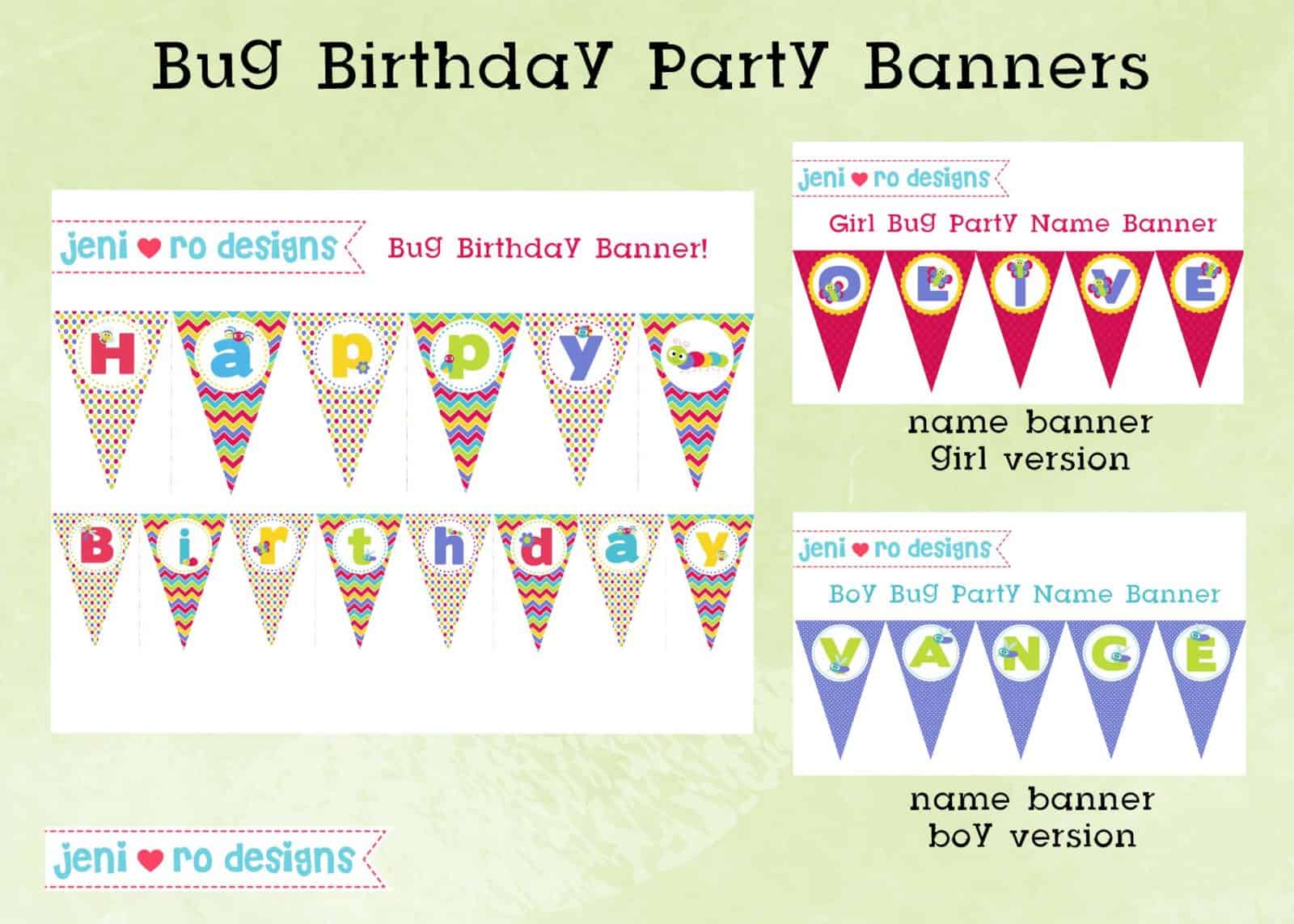 Bug Birthday Party printable set, Bugs, Bug party, Insects, Creepy ...