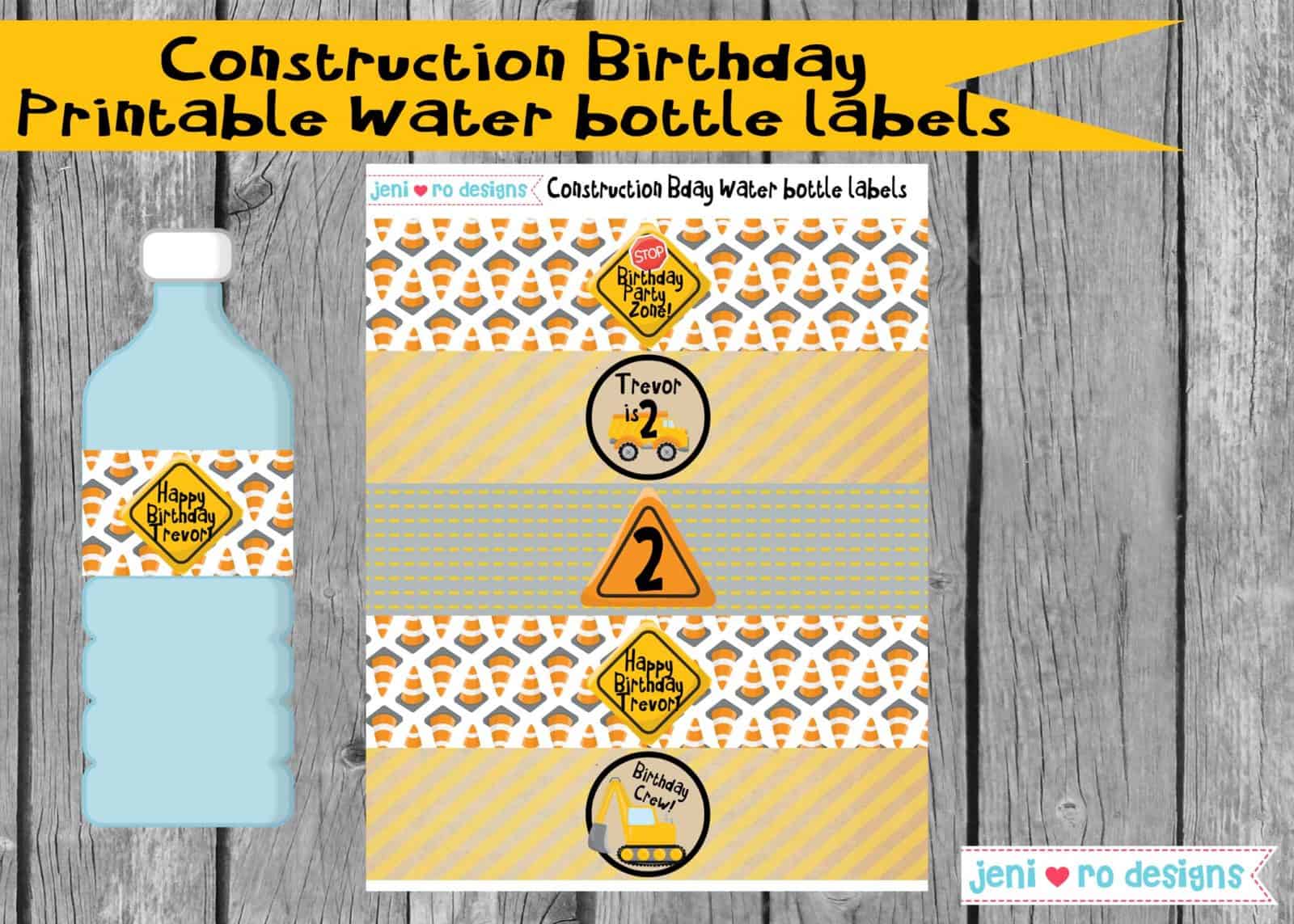Kids Construction Birthday Party Printable Decor set - Construction ...