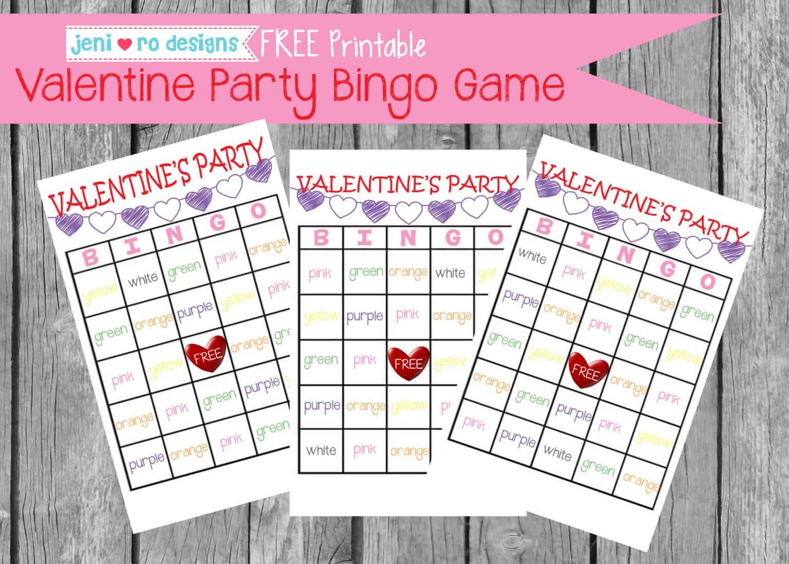 Valentine Party Activity - Conversation Heart Bingo! • jeni ro designs