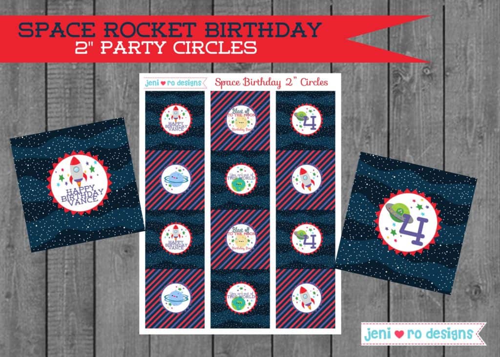 Space Rocket Birthday printable set, Space birthday, Rocket birthday ...
