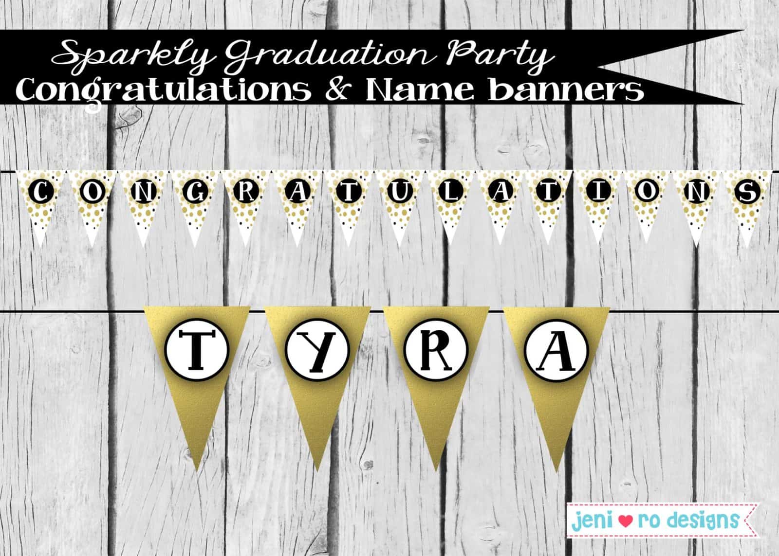 Sparkly Graduation Party Printable Set, Grad party, Graduation decor ...