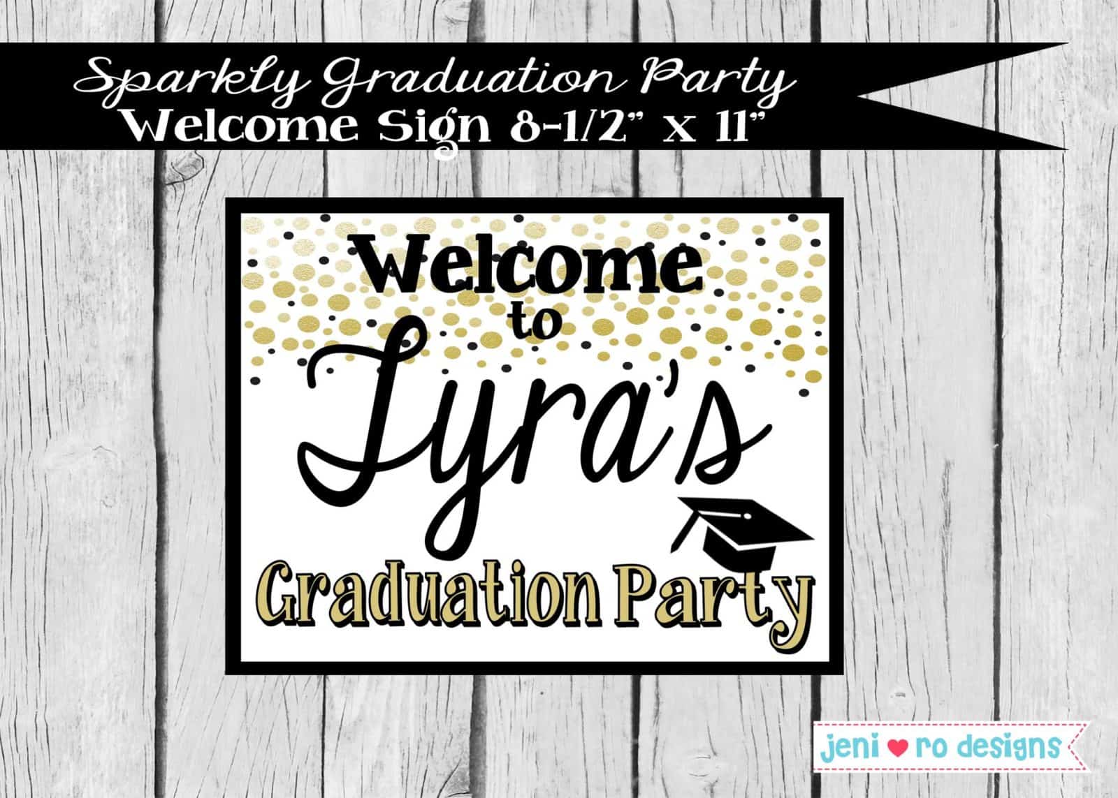 Sparkly Graduation Party Printable Set, Grad party, Graduation decor ...