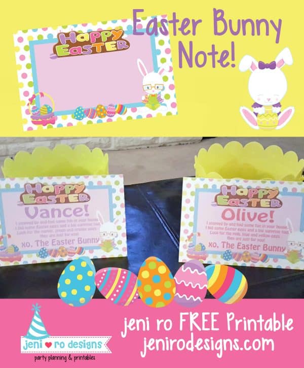 FREEbie! Easter Bunny note! • jeni ro designs