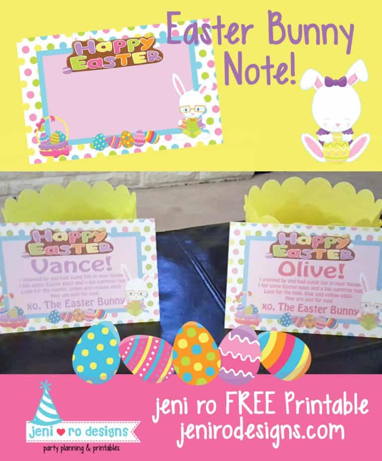 FREEbie! Easter Bunny note! • jeni ro designs