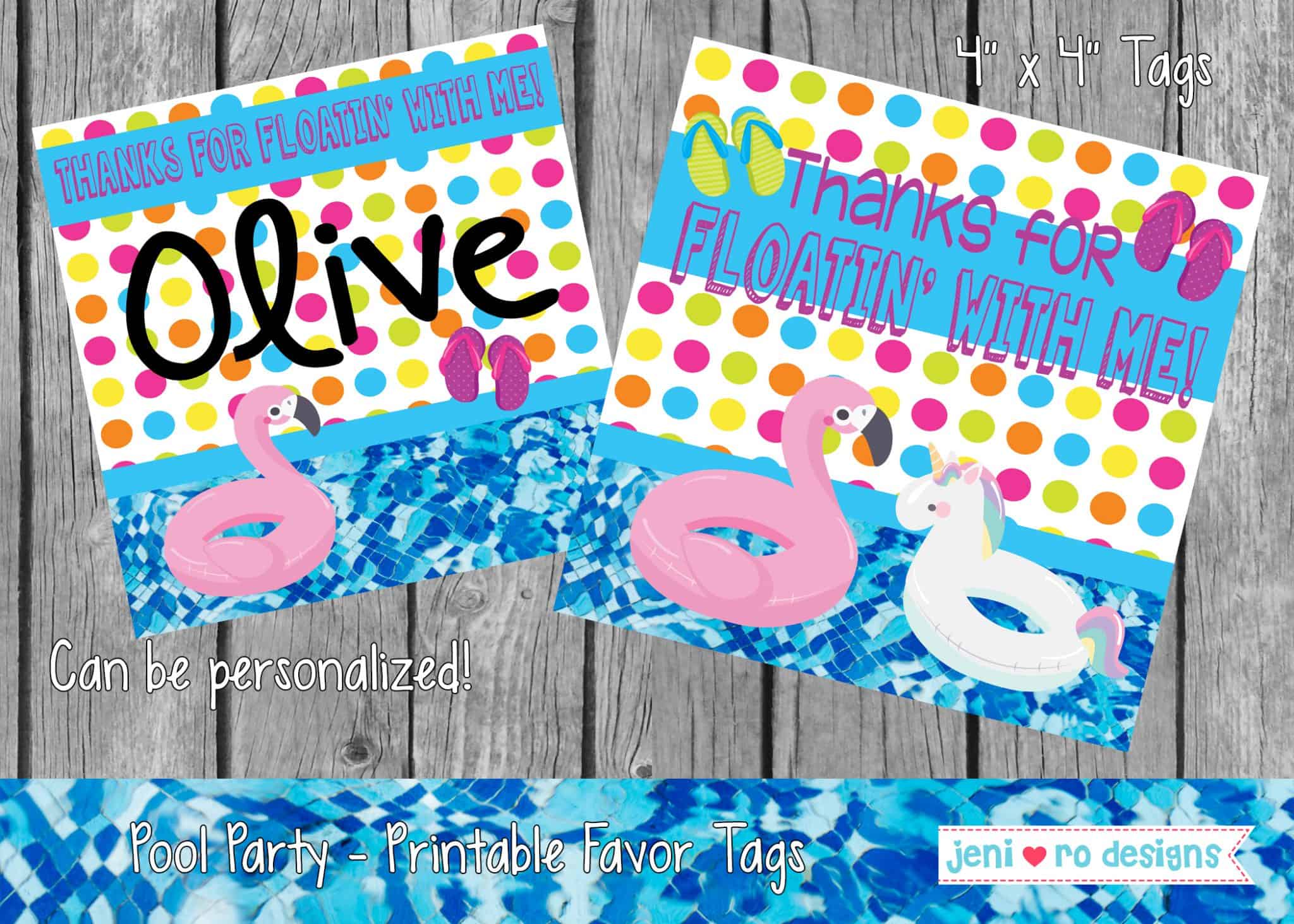 New theme! Pool Party Printables! • jeni ro designs