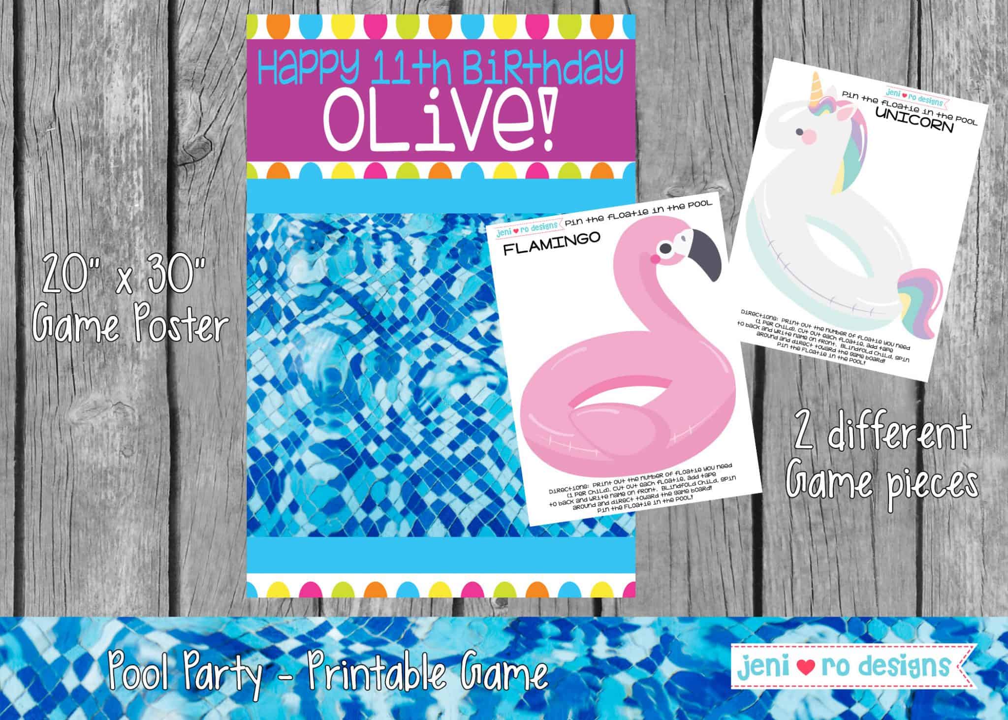 New theme! Pool Party Printables! • jeni ro designs