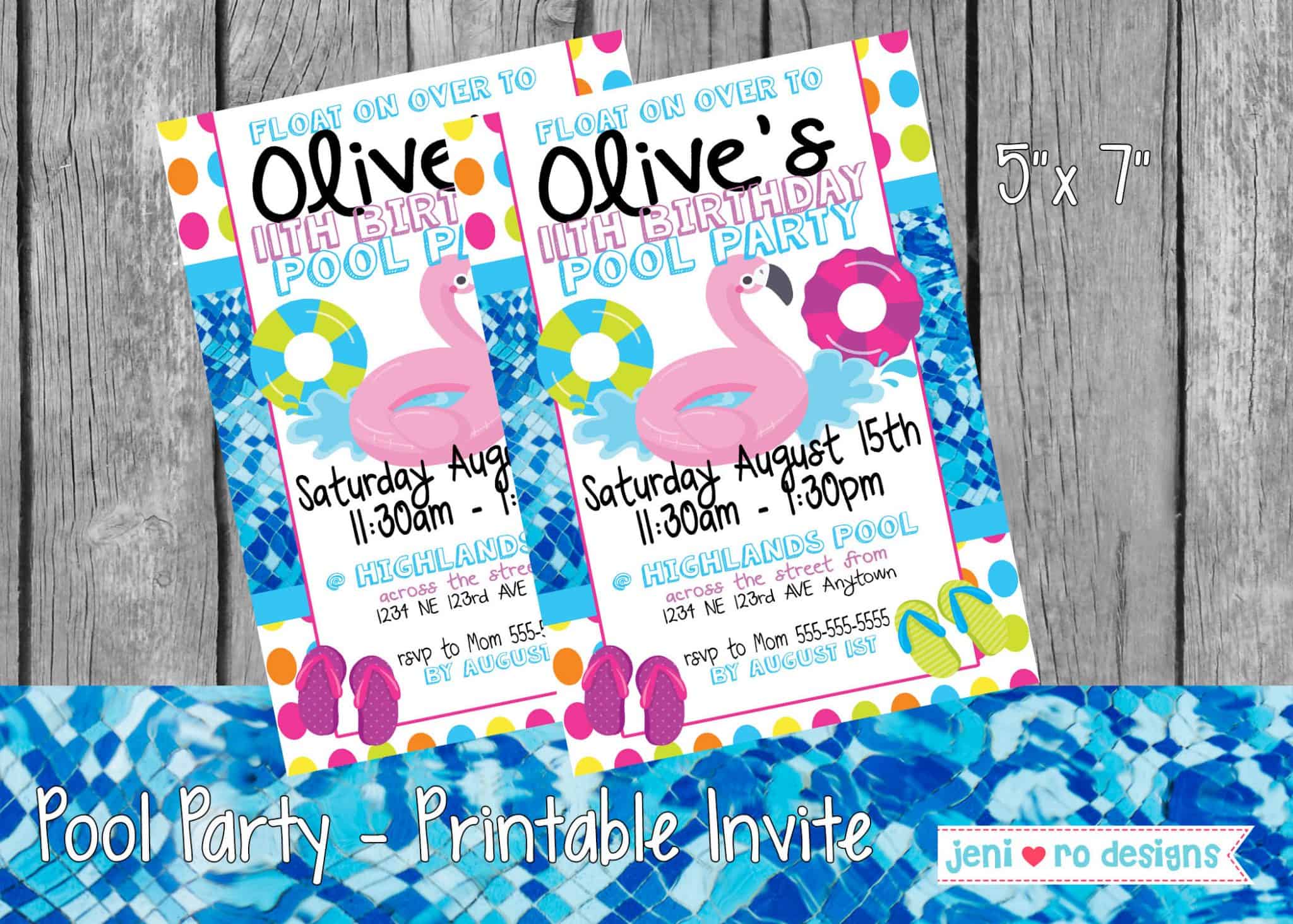 New theme! Pool Party Printables! • jeni ro designs