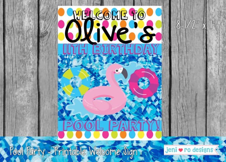 New theme! Pool Party Printables! • jeni ro designs