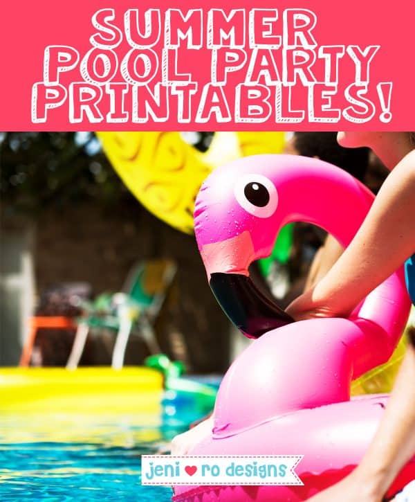 New theme! Pool Party Printables! • jeni ro designs