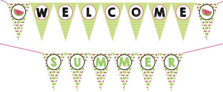 FREE Welcome Summer Banner Printable • jeni ro designs