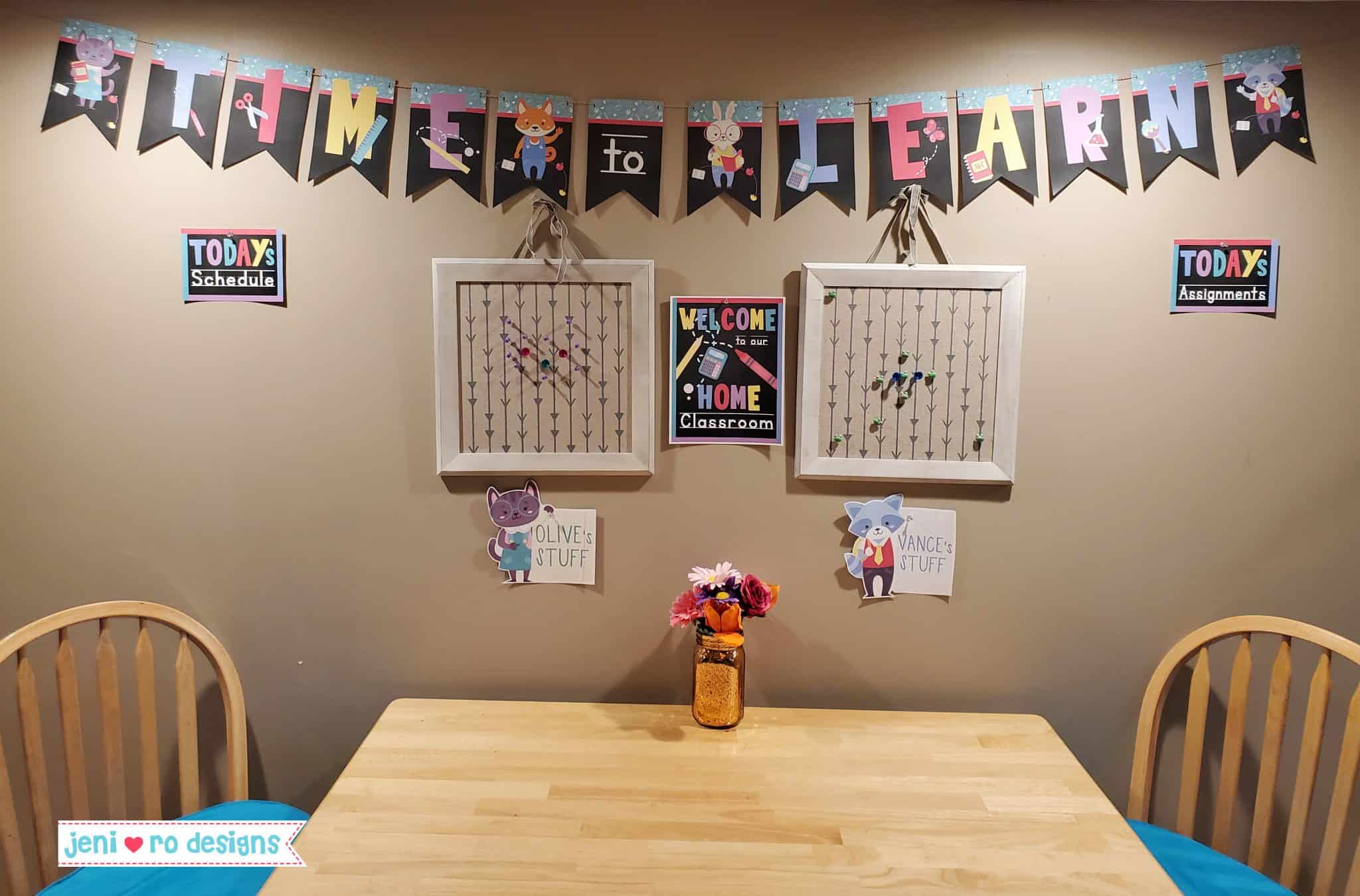 Home Classroom Inspiration with FREE printables!