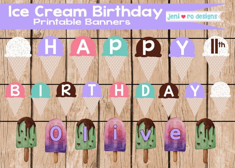 Ice Cream Birthday Printables - New Theme in the Shop!