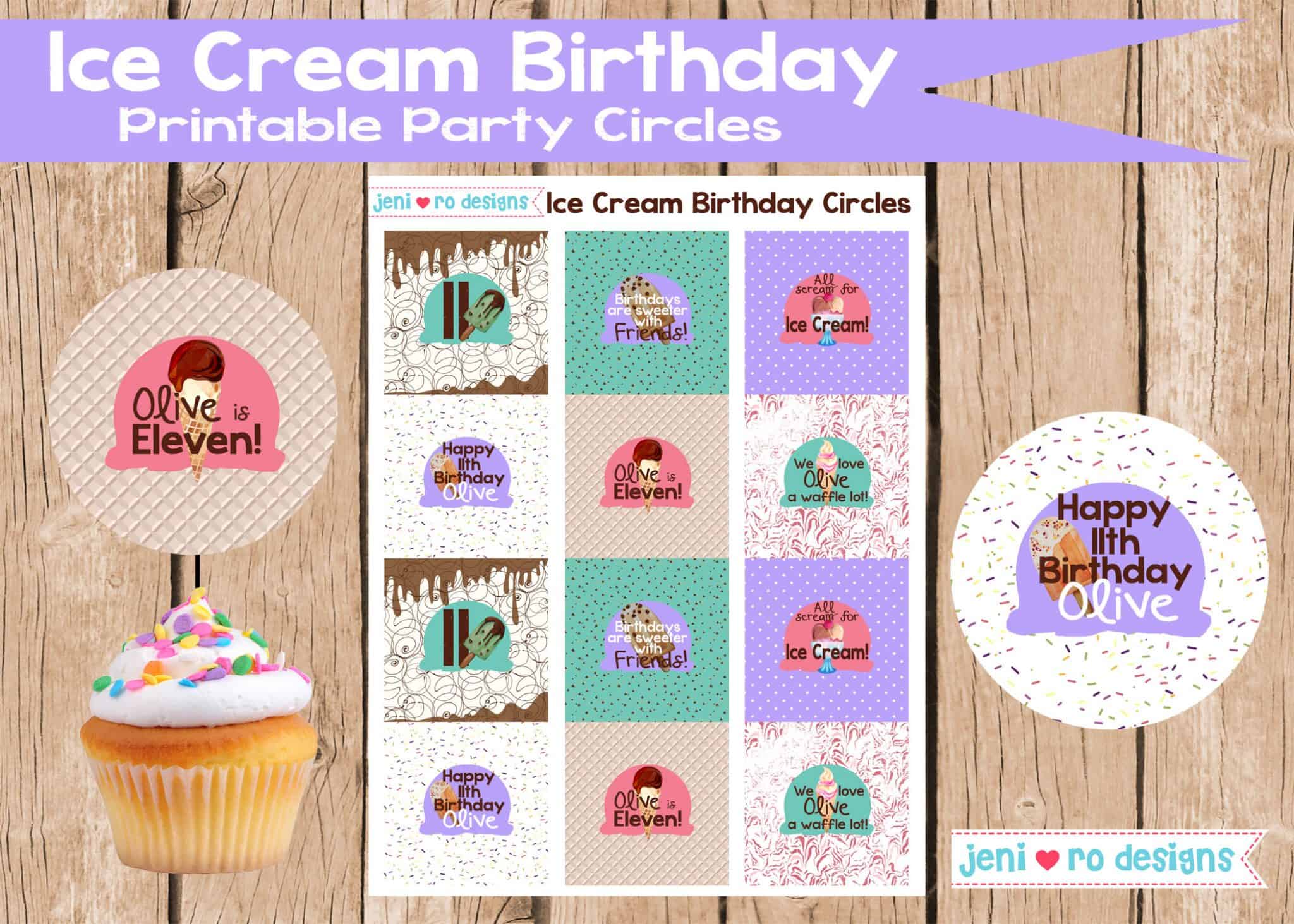 Ice Cream Birthday Printables - New Theme in the Shop!