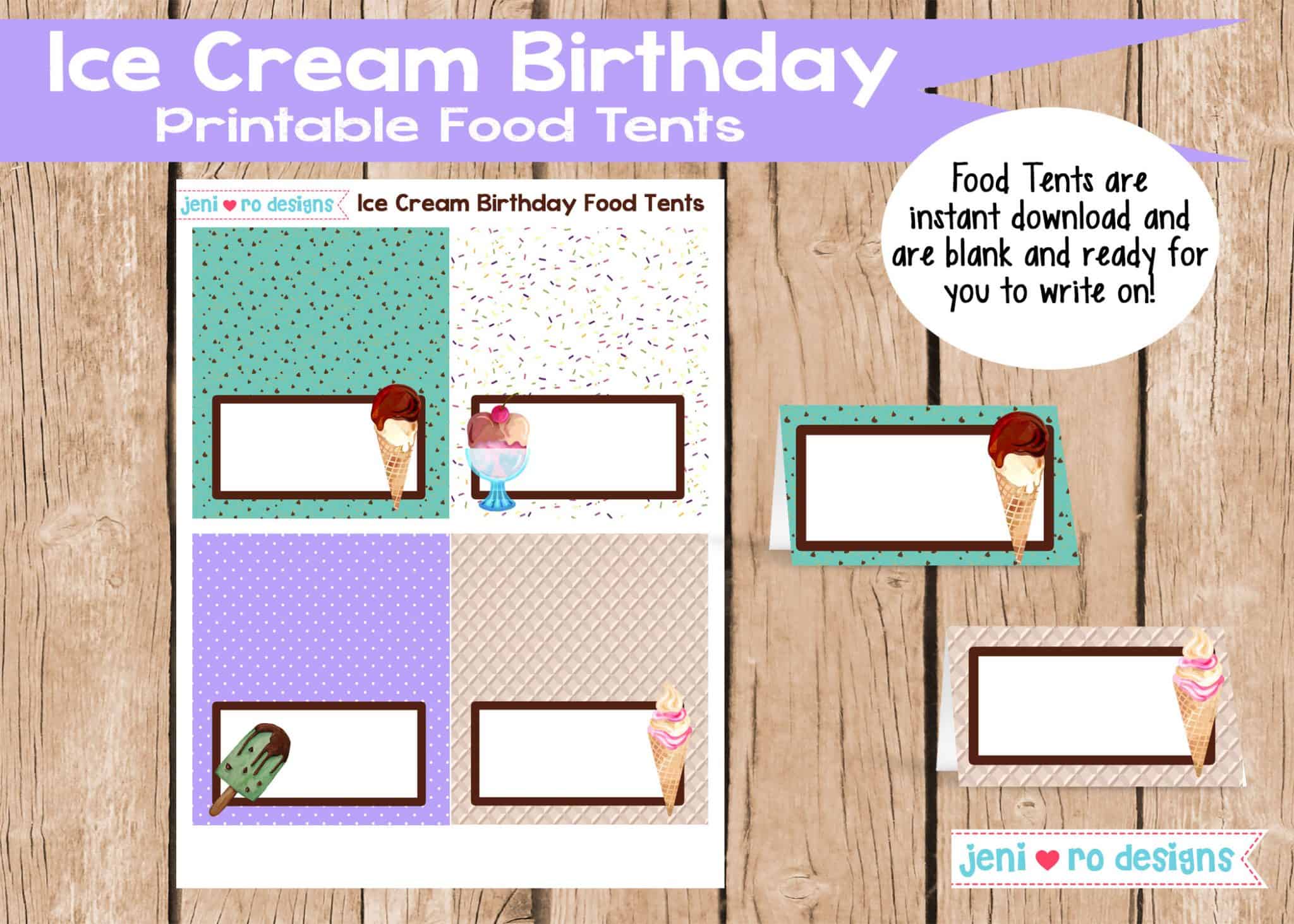 Ice Cream Birthday Printables - New Theme in the Shop!