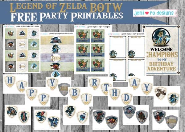 Legend of Zelda Breath of the Wild FREE Party printables!