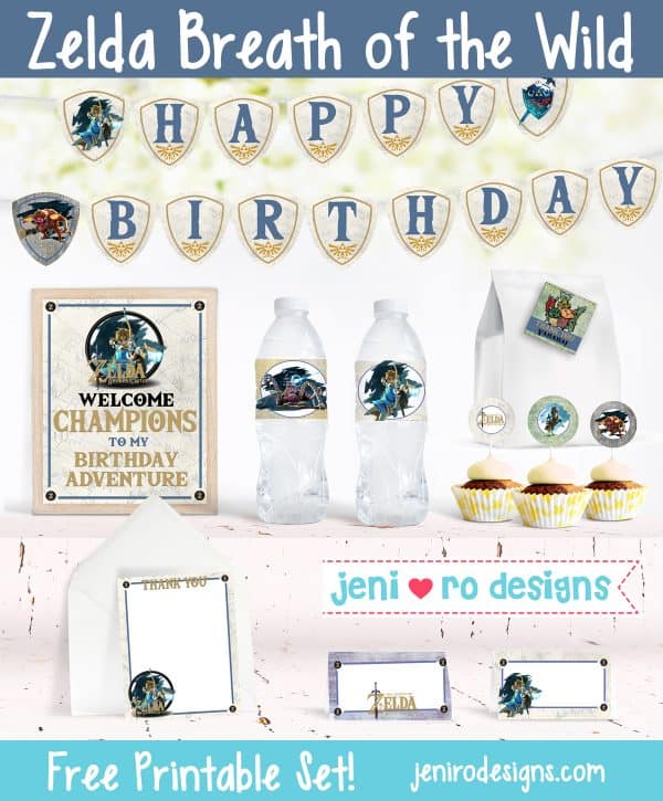 Legend of Zelda Breath of the Wild FREE Party printables!