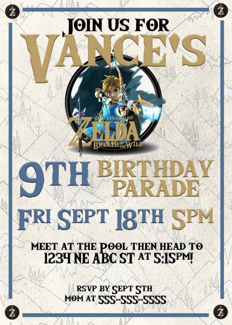 Legend of Zelda Breath of the Wild FREE Party printables!