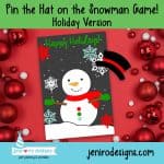 A holiday party game that's fun for all ages! Pin the hat on the snowman!