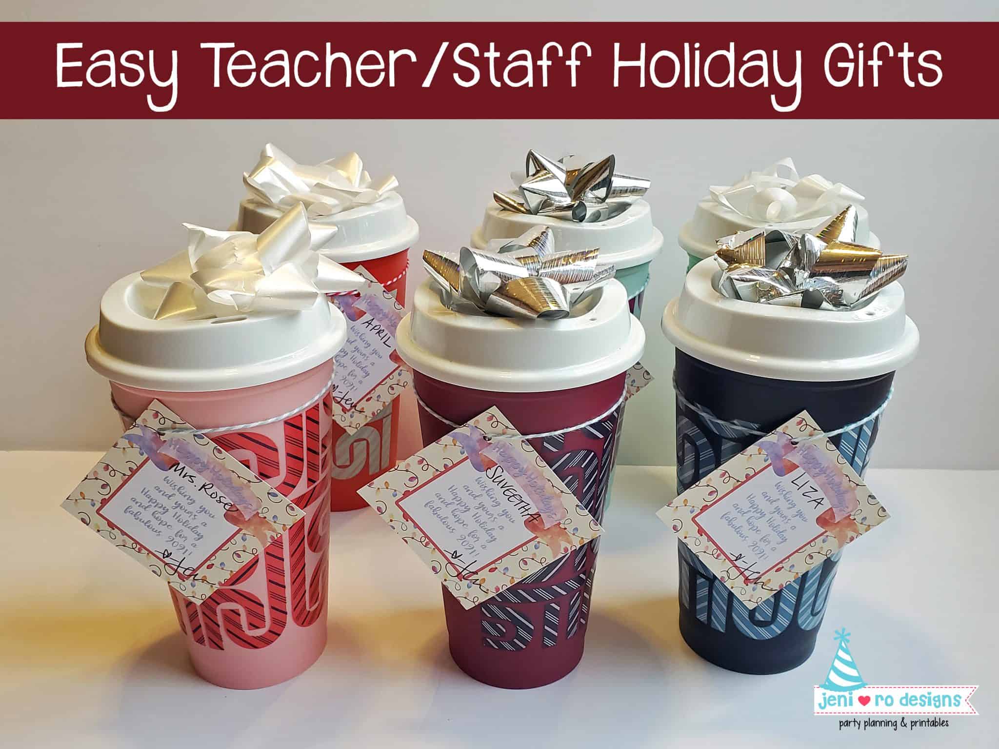 Easy teacher holiday gifts to give this season from jeni ro designs!