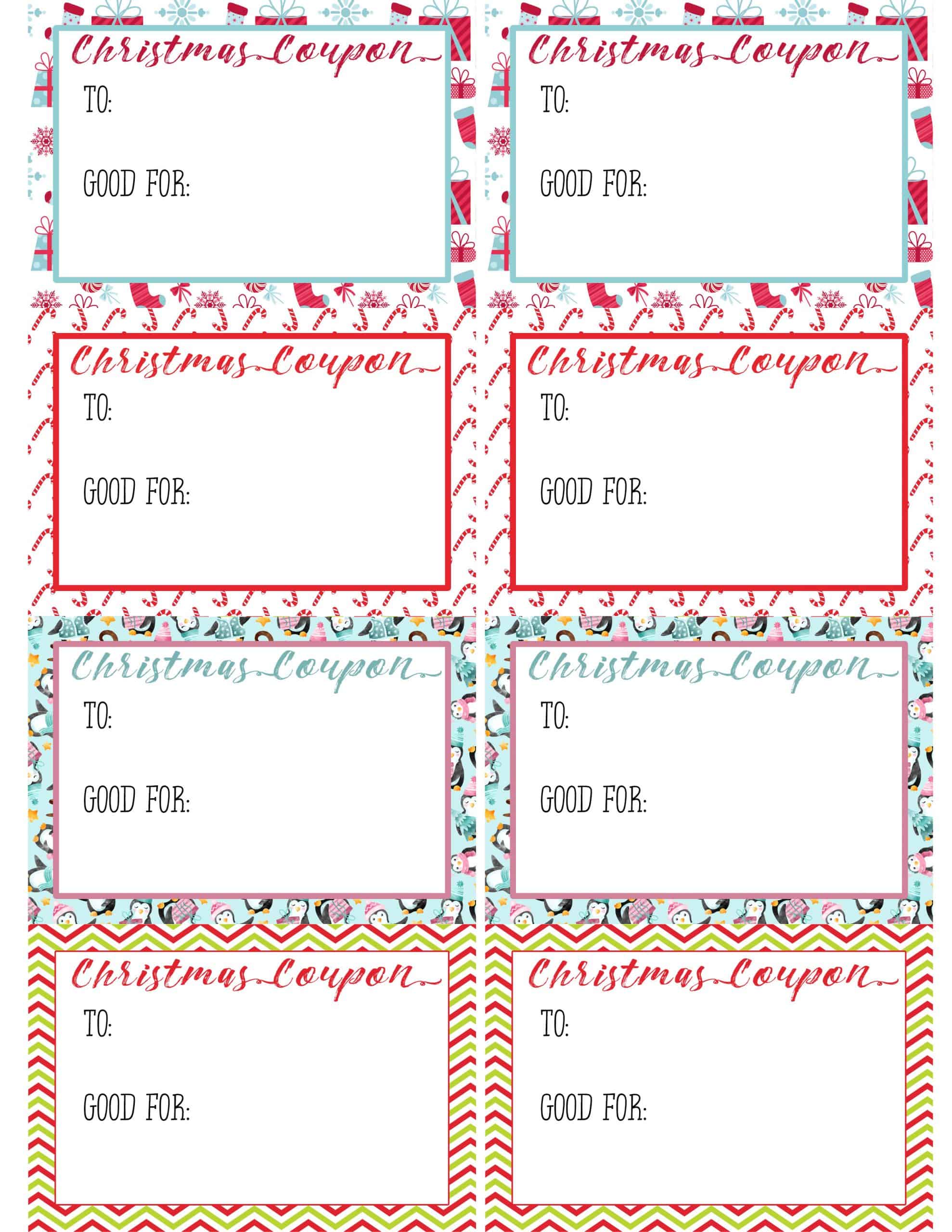 Christmas coupon printable, new in the FREE printable library