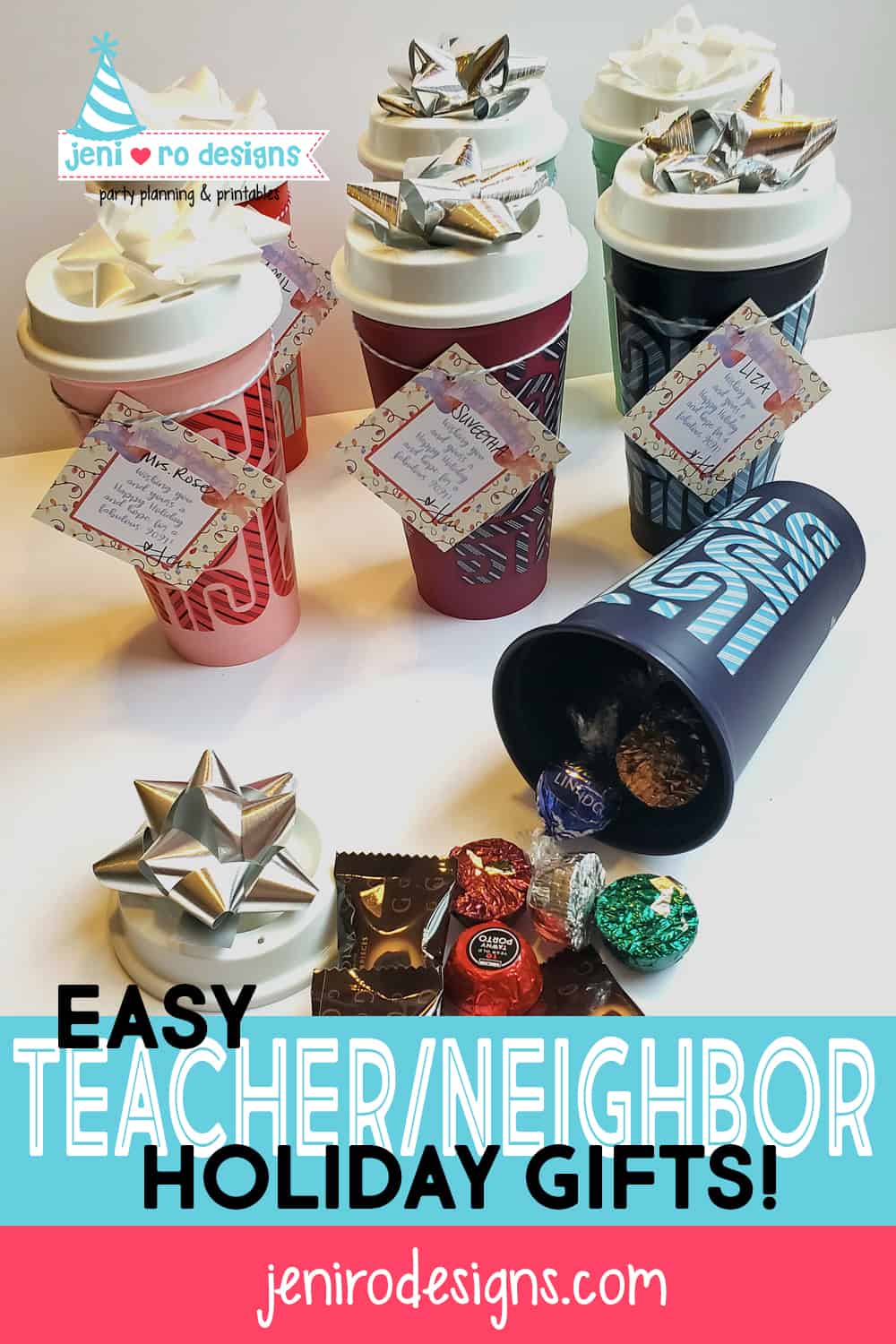 Easy teacher holiday gifts to give this season from jeni ro designs!