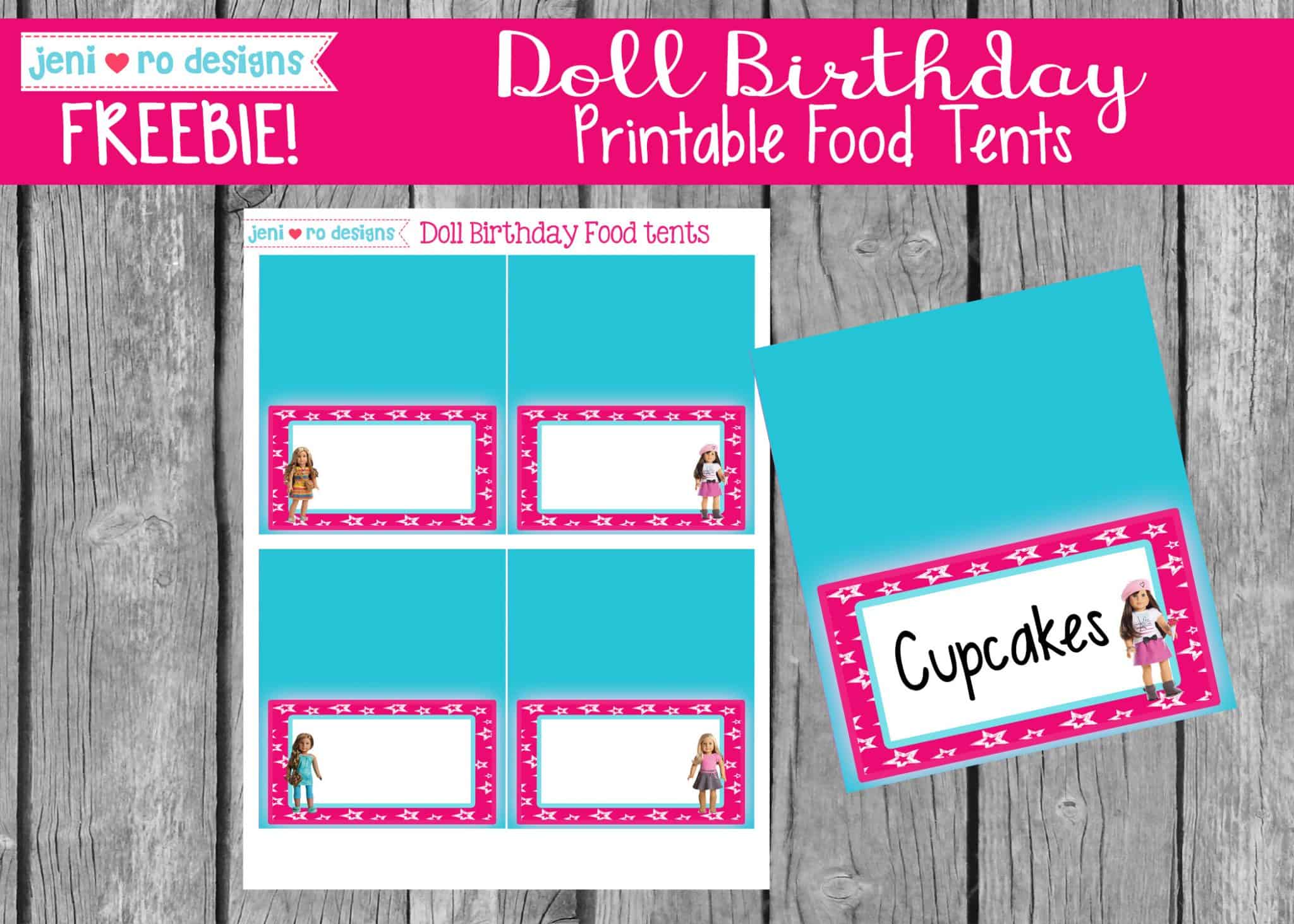 American girl doll birthday printables in the FREE printable library!