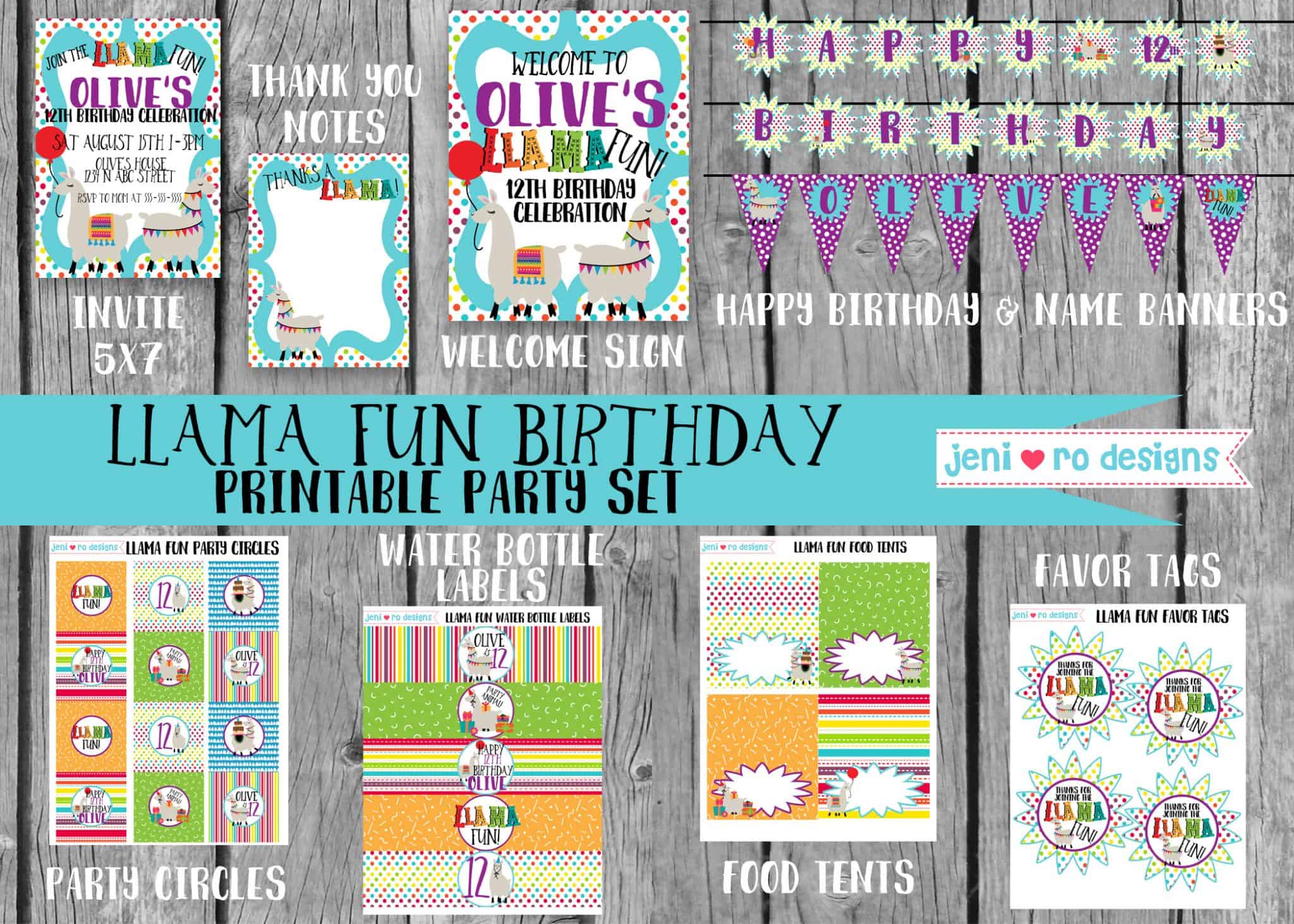 Llama Fun printables! Fun new party design in the shop!