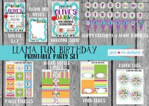 Llama Fun printables! Fun new party design in the shop!