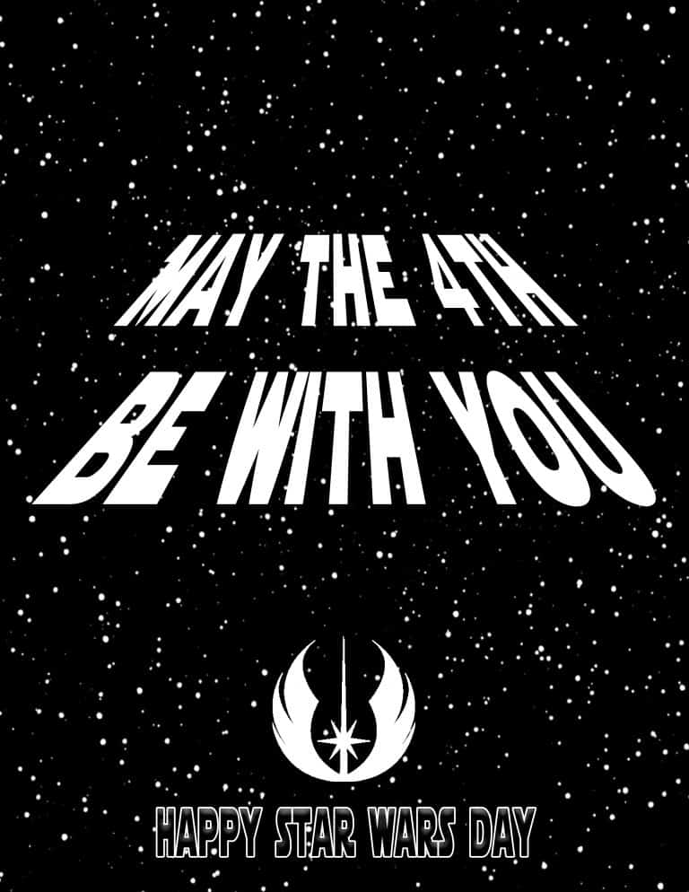 Star Wars Day - May the 4th printable art print in the FREE printable ...