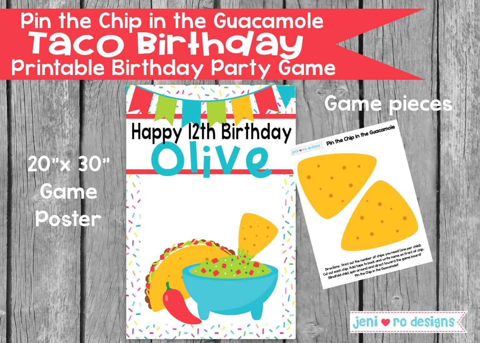 Taco Birthday Party printables - New theme in the shop!