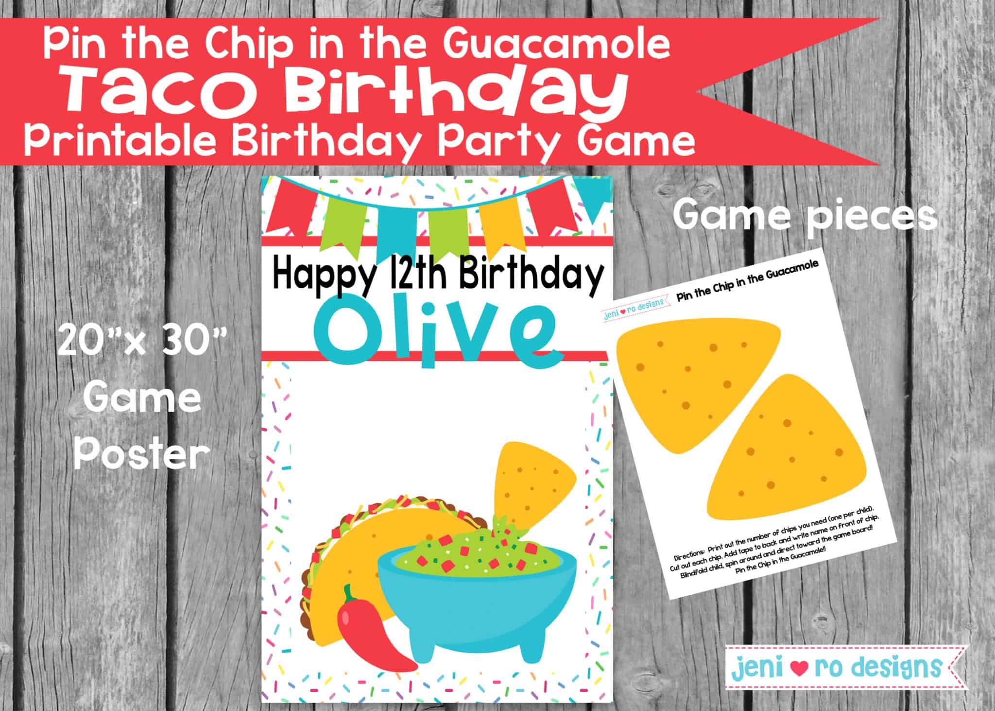 Taco Birthday Party printables - New theme in the shop!