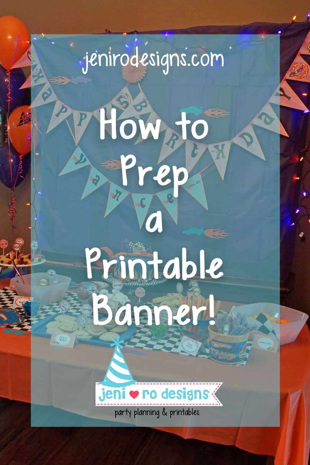 Printable Banner prep made easy with a video tutorial from jeni ro designs