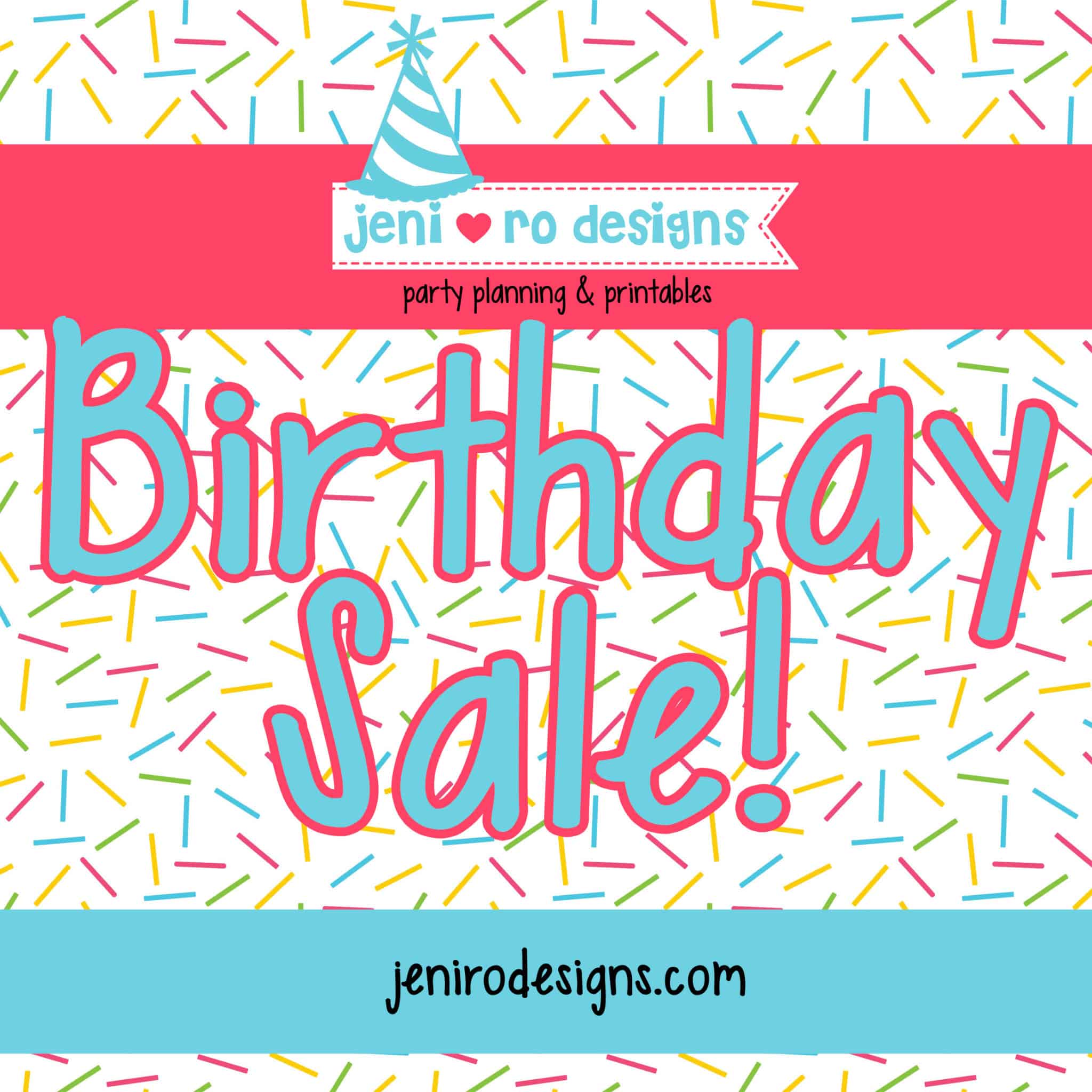 Birthday sale time in the jeni ro designs Etsy shop!