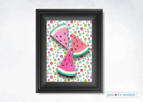 It's National Watermelon Day! I'm celebrating with fun art prints!