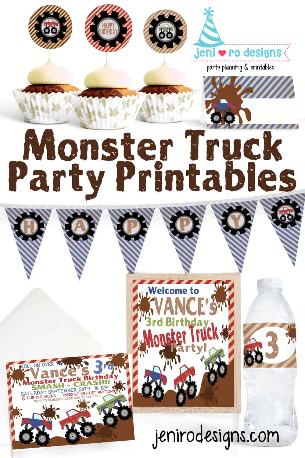 Monster Truck birthday printables for your little one's monster truck ...