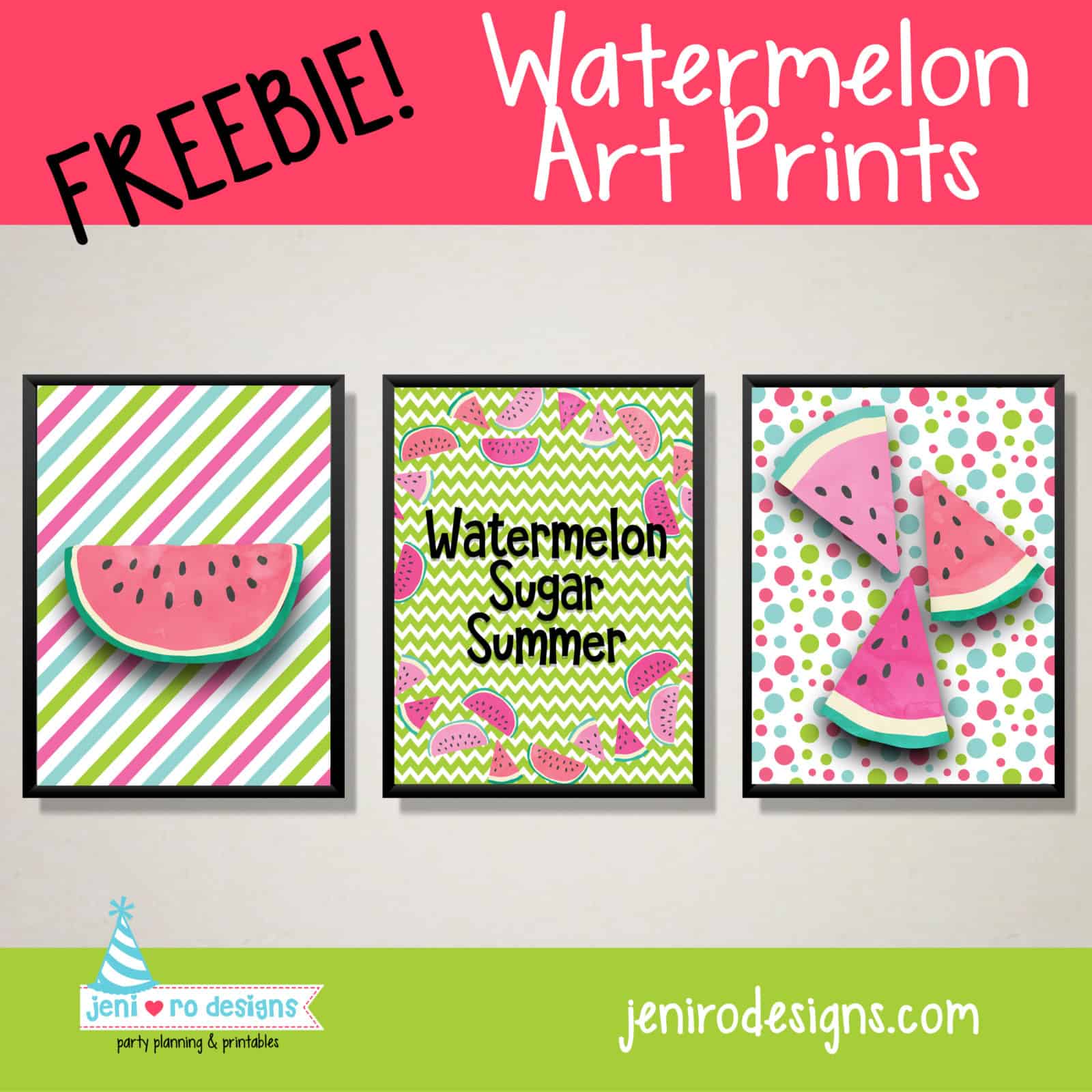 It's National Watermelon Day! I'm celebrating with fun art prints!