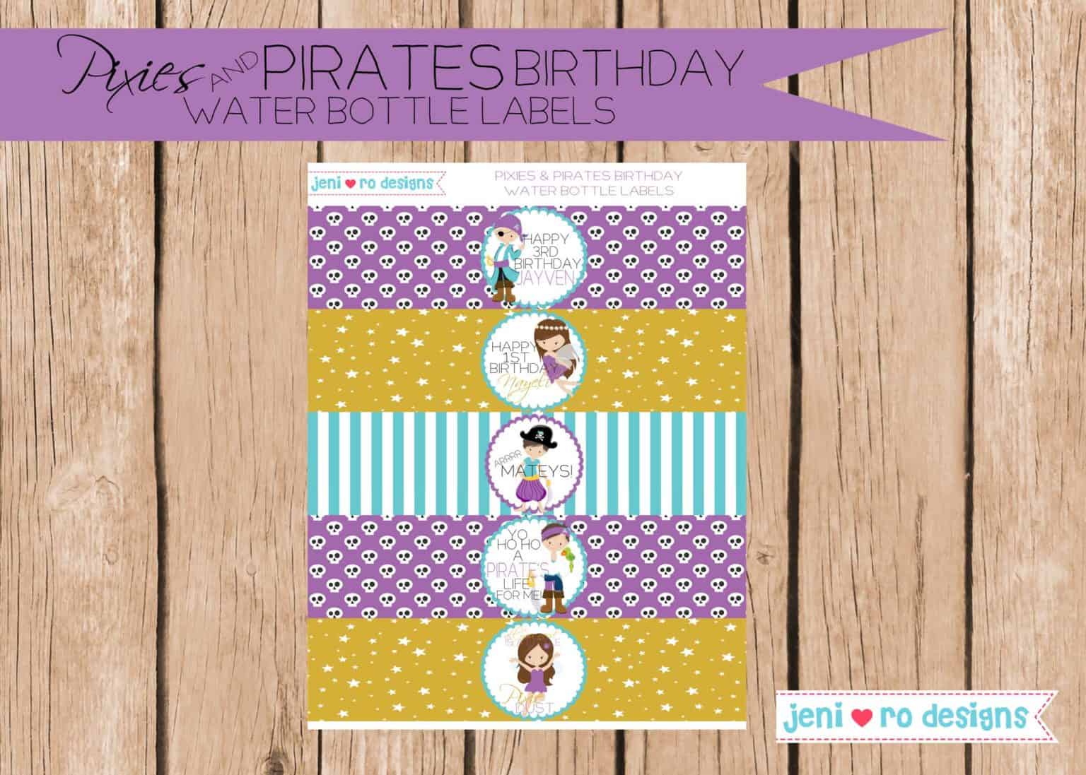 Pixies and Pirates Birthday party printables and inspiration!