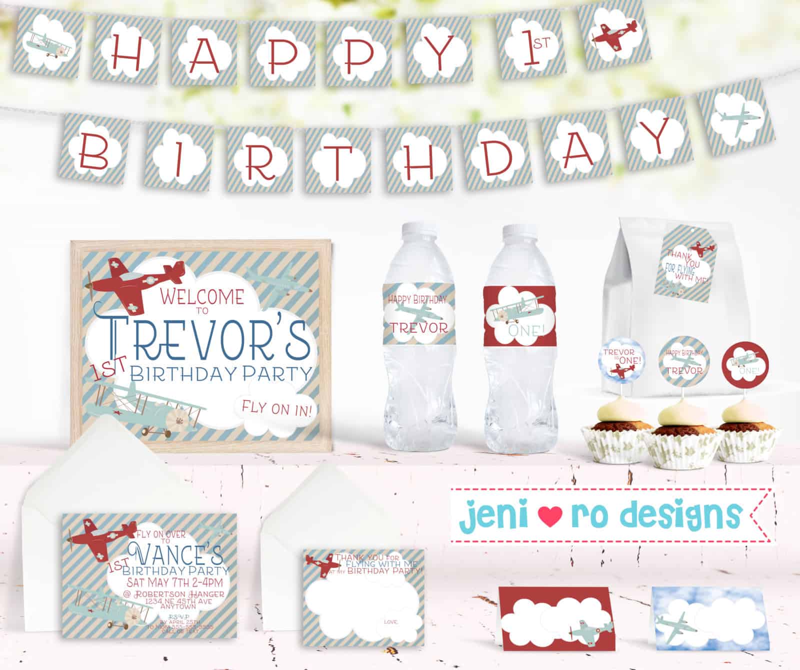 Aviator birthday party ideas and printables for your little pilot!