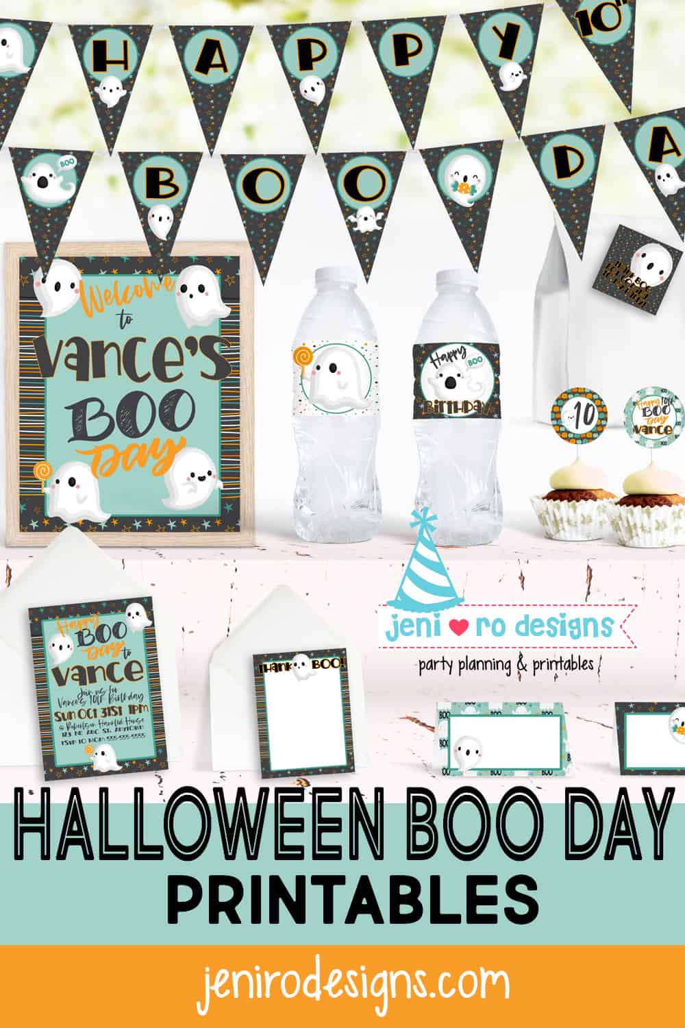 Halloween Boo Day printable party set for your Halloween baby!