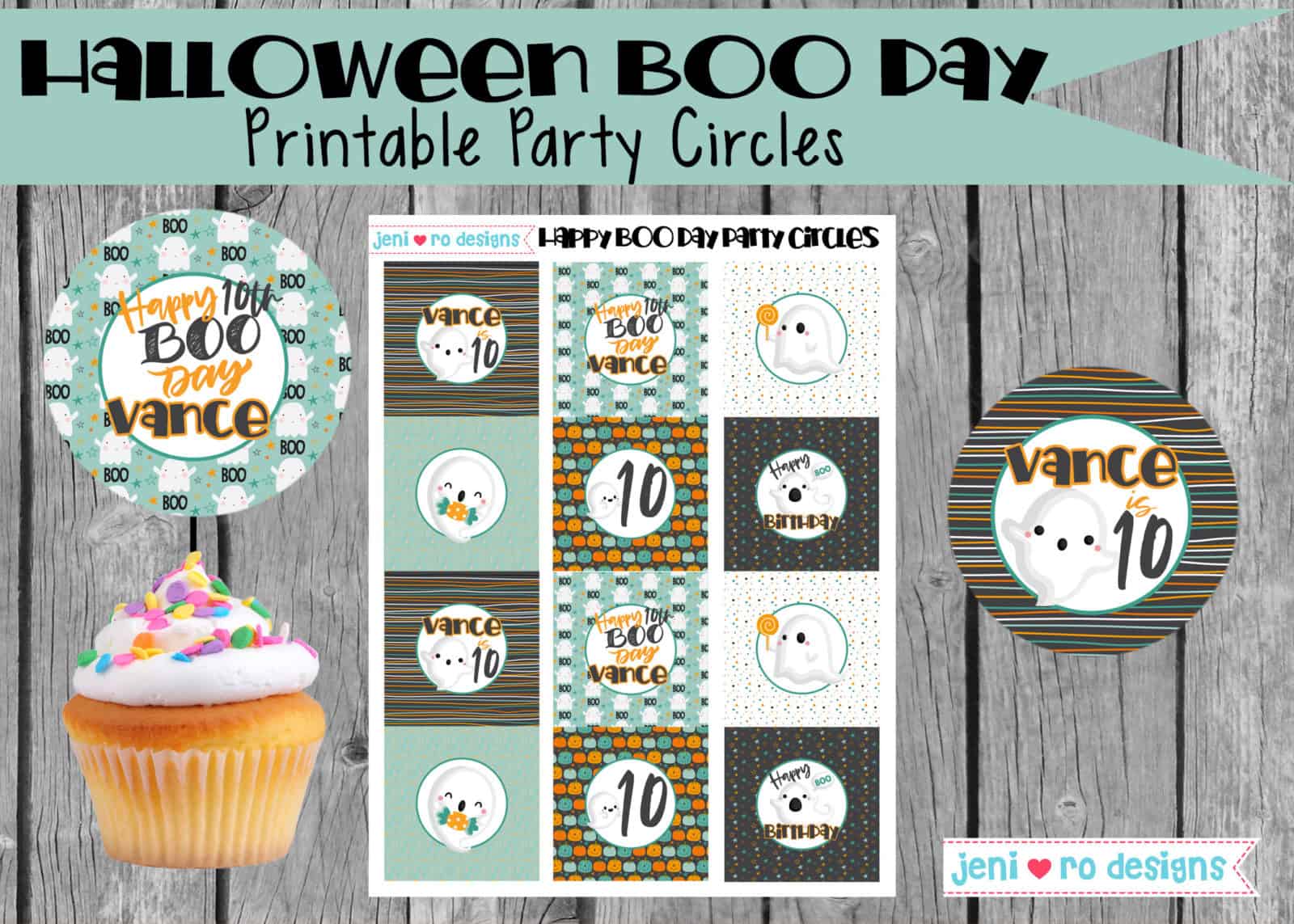 Halloween Boo Day printable party set for your Halloween baby!