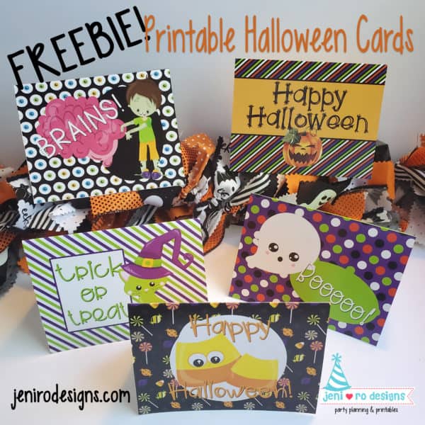 Printable Halloween cards in the Free printable library from jeni ro ...