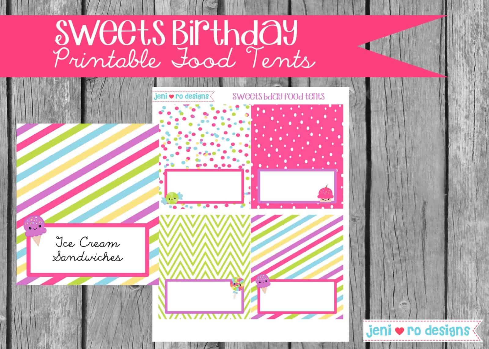 Sweets Birthday printable set in honor of National Dessert Day!