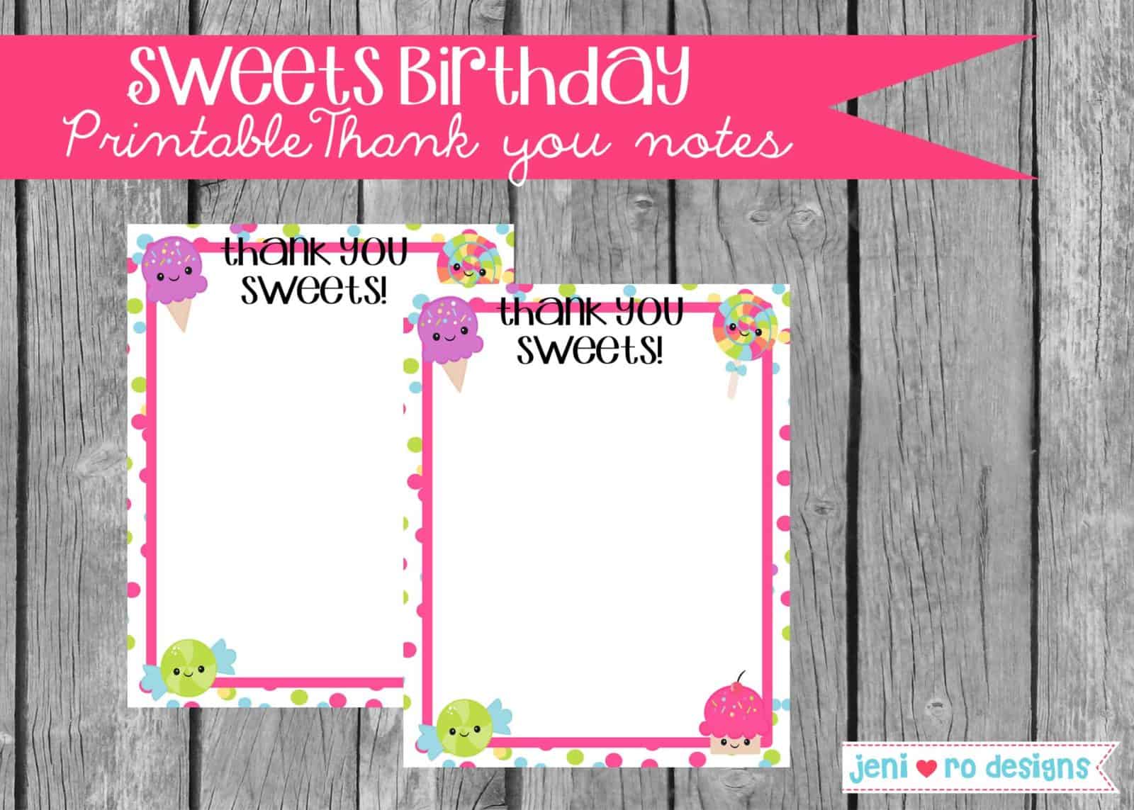 Sweets Birthday printable set in honor of National Dessert Day!