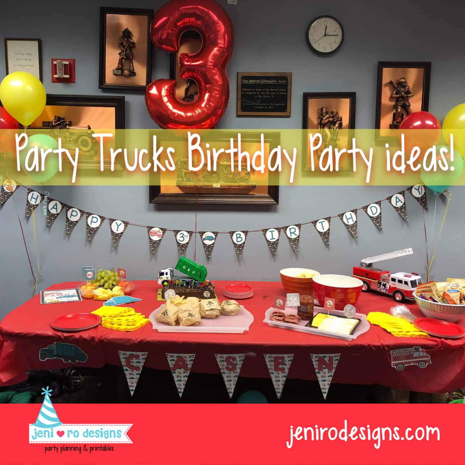 Truck birthday party printables for the kid who loves big trucks!