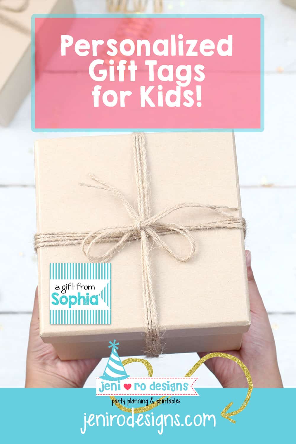 Personalized gift tags for kids makes giving to friends and teachers easy!